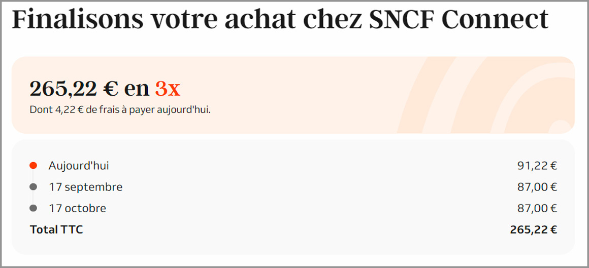 Train - La SNCF propose le paiement en 3 fois… avec frais - Actualité ...